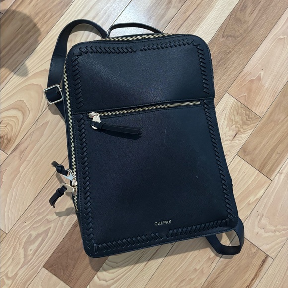 Calpak | Bags | Calpak Black Backpack With Gold Details | Poshmark